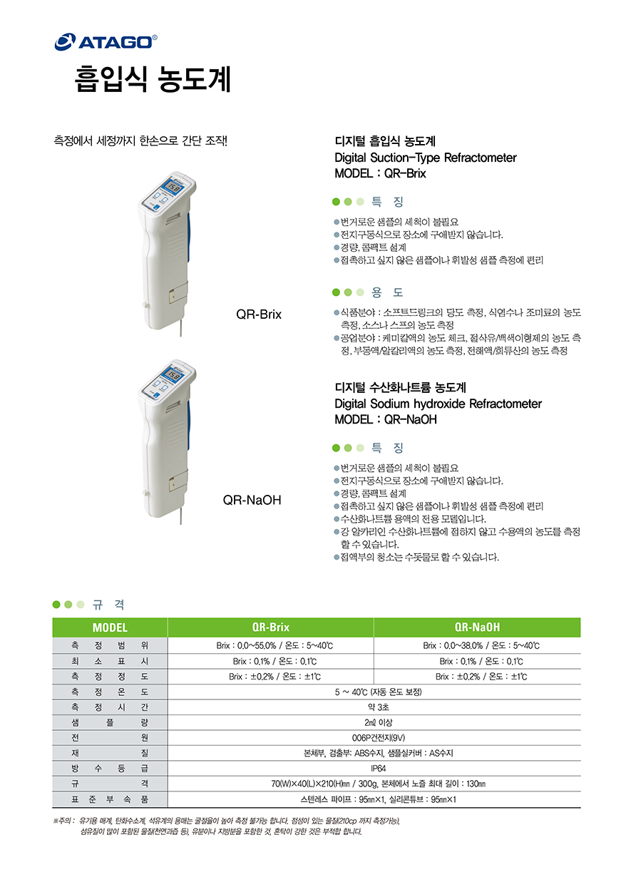 QR-Brix, QR-NaOH | 준경계전